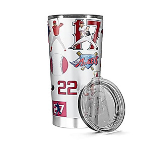 Insulated Tumbler Stainless Steel 20oz 30 Oz Angels Coffee Cup Baseball Cold Hot Coffee Tea Cup Wine Iced Tea Cup Hot Funny Travel Cups Travel Mug Suit For Home Office Travel