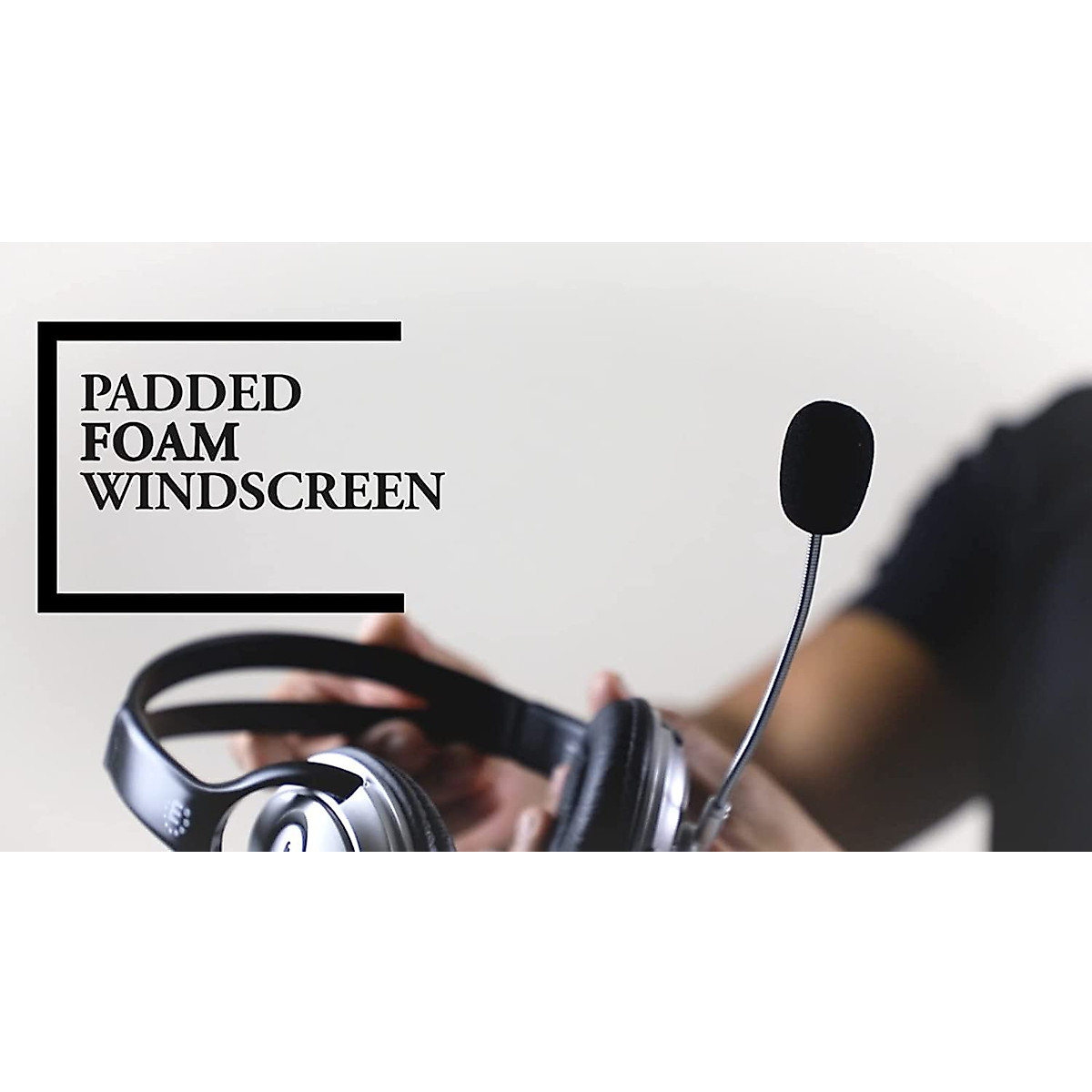 MANHATTAN Wired Headset with Microphone - with 8 ft Long Braided Stereo Cable, Single 3.5mm Plug Jack, Volume Control, Flexible Mic – for Computer, Laptop, PC, Phone – 3 Yr Mfg Warranty – 180825