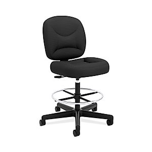 HON ValuTask Task Stool, Mid-Back Stool for Sit to Stand Seating, Black (HVL215)