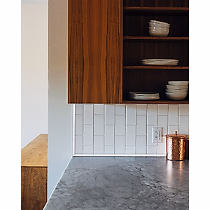 Art3d 10 Ft Peel and Stick Trim for Backsplash Tile Edge, Self-Adhesive Liner for Corner Decor in White