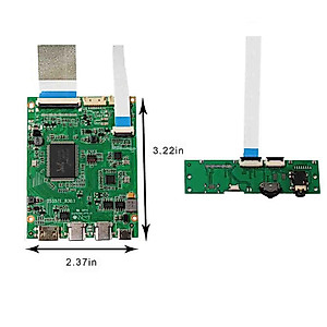 FanyiTek USB C Type C mini HD-MI Control Board for 15.6" 1366x768 B156XTK01.0 Touch HD 40pin Glossy OnCell Digitizer LCD LED Display