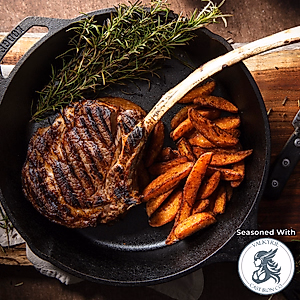 Valkyrie Cast Iron Co. Flaxseed Cast Iron and Griddle Seasoning Oil. - Provides The Best Non-Stick Surface and the Greatest Durability - Safe To Wash With Soap And Maintain A Cleaner Non-Stick Skillet