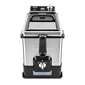 Kalorik Pro 4.2 Quart Triple-Basket Deep Fryer with Oil Filtration