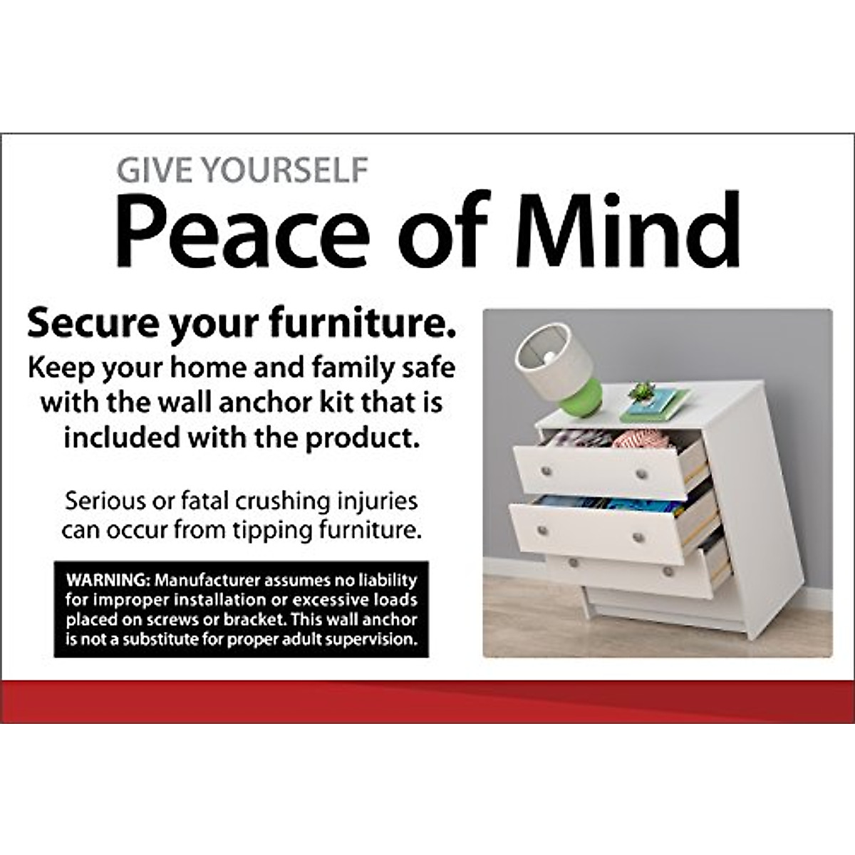 Ameriwood Home Farmington Wide Storage Cabinet, 30", Rustic Gray