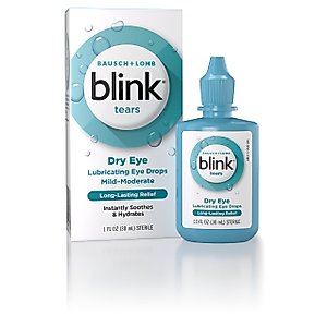 Blink Tears Lubricating Eye Drops, 1 fl oz (30 mL) Eye Care for Mild to Moderate Dry Eyes, Hyaluronate for Boosting Hydration, Moisturizing & Soothing Eye Drops for Dry Eyes