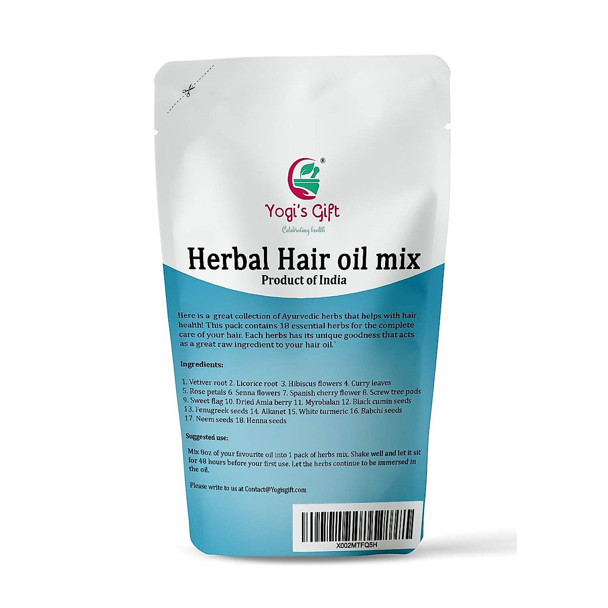 YOGI’S GIFT – Celebrating health Multi Pack | Herbal Hair Oil Mix - 2 Pack + Aloe Vera Powder for bundle