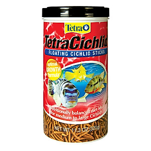 TetraCichlid Floating Cichlid Sticks 11.3 Ounces, Pond Fish Food, Nutritionally Balanced, (Pack of 12)