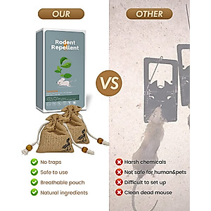 SEEKBIT Rodent Repellent, Peppermint Oil Repels Mice and Rats Squirrel and Other Rodents, Rat Repellent for Indoor Outdoor RV Home Closets Trucks Car Engines, Mouse Deterrent Keep Mice Out, 7 Pack