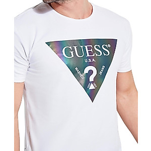 GUESS Men's Crewneck Short Sleeve Color Shades Tee
