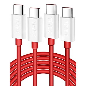 USB C to USB C Cable for OnePlus 10T 5G 125W SUPERVOOC 65W Warp Charge for OnePlus 9 9Pro 8T Type C Charger Cord Fast Charging Cable for Samsung Flip4 Fold3 S23 S22 S21 S20 iPad MacBook, 2-Pack 6.6ft