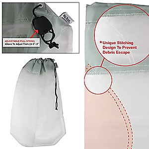 Endless Patio Pool Debris Cleaning Vacuum Replacement Nylon Bag 15" X 24.5" Leaf Pool Cleaner 100 Micron Fine Mesh Bag Cleans Leaves Dirt for Pools and Spas