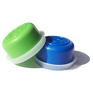 Set of 2 Tupperware Smidgets Tiny Treasure Mini Bowls in Green and Blue