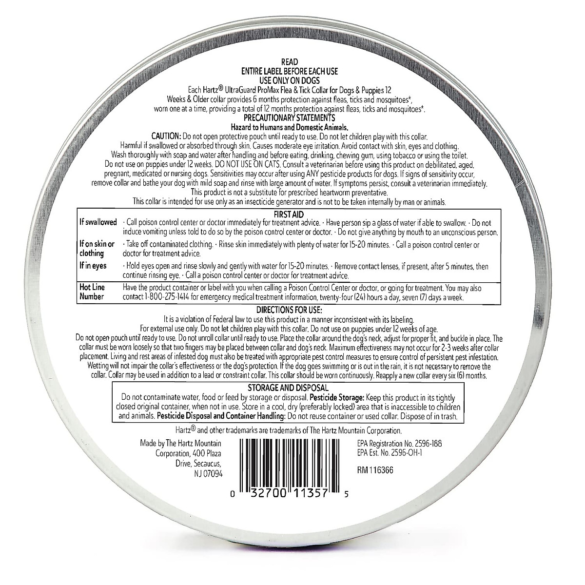 Hartz UltraGuard ProMax Flea & Tick Collar for Dogs I 12 Months Protection I Soft & Comfortable Flea & Tick Prevention I 2 Pack,Gray