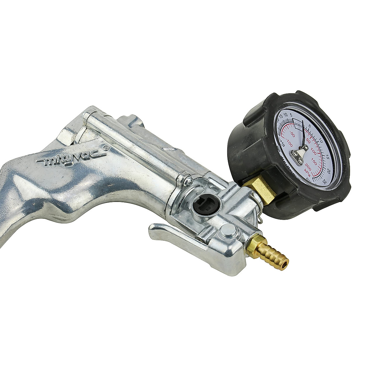 Mityvac MV8510 Silverline Elite Brake and Clutch Vacuum/Pressure Hand Pump for Performance Diagnostics, Brake Bleeding, Fluid Transfer, Evacuation, Windshield Repair, 2" Compound Gauge, Dual Converter