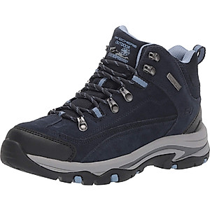 Skechers womens Hiker Hiking Boot, Navy/Grey, 7 US