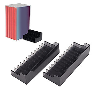 2 Pack Game Storage Bracket for Nintendo Switch Lite (Up to 24 CD Disc), Game Holder Rack Organizer for Gaming Blu-Ray Disks, Black