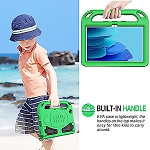 LEDNICEKER Kids Case for Samsung Tab A7 2020, Samsung Galaxy Tab A7 10.4 Case with Built-in Screen Protector, Shockproof Handle Kid-Proof Case for Galaxy Tab A7 SM-T500/T505/T507/T509- Green