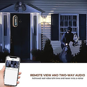 Atopskins Ring Video Doorbell Camera Wireless, 1080P Door Bell Cameras Wireless with Buzzer, AI Smart Human Detection, 2-Way Audio, Voice Changing, 1080P Night Vision, Cloud Storage, Alert, SMS Push