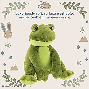 Bearington Ribbity Plush Frog Stuffed Animal, 8.5 Inches