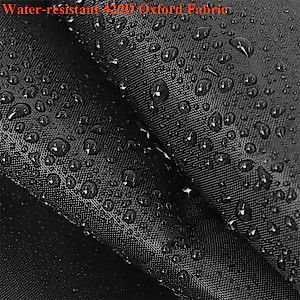 Patio Deck Box Cover Skyour Heavy Duty 420D Oxford Waterproof Bench Outdoor Storage Deck Boxes Covers Garden Furniture Table Ottoman Dust Cover (Black, L: 62x32x28in)