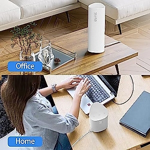 Rounkin Wireless Charger Compatible with Sonos Roam, Magnetic Charging Base, Power up Charging Dock for Portable Bluetooth Speaker for Sonos Roam SL(White)