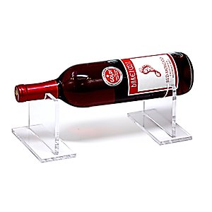 Better Display Cases Clear Acrylic Horizontal Table Top Wine Bottle Display Holder (A056-WBTT-LS)