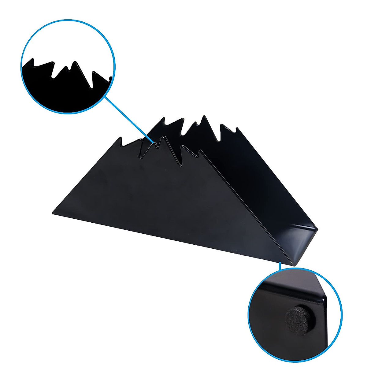 Paper Napkin Holder Freestanding Tissue Dispenser for Kitchen Countertops, Dining, Picnic Table, Cast Iron, Black, Snow Mountain