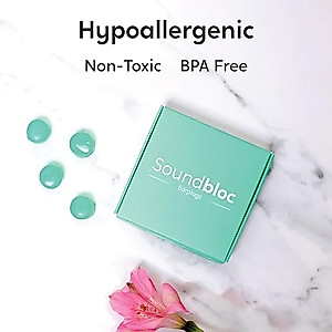 Aurora Silicone Ear Plugs Soundbloc™- 6 Pairs Quiet Ear Plugs for Sleep Moldable Ear Plugs Custom Ear Plug Ear Plugs for Noise Reduction Reusable Soft Silicone Earplugs The Earplug for Sleep Size S/M