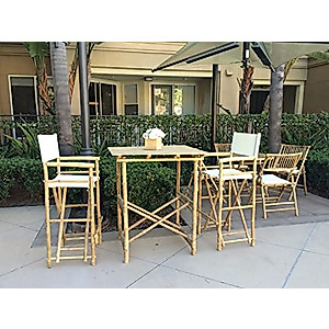 Zero Emission World Bamboo High Director Chair, White