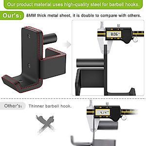 Kipika J-Hooks - Heavy Duty Steel Hooks for 2" x 2" Square Tube Power Cages with 1’’ Hole - Set of 2