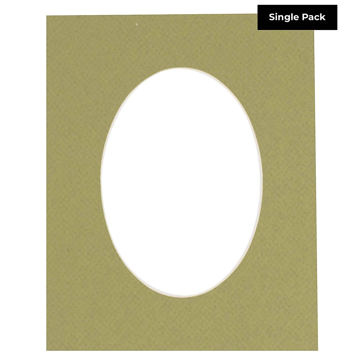CountryArtHouse Valley Green Acid Free 11x17 Oval Picture Frame Mat with White Core Bevel Cut for 9x14 Pictures - Fits 11x17 Frame - Pack of 1 Matboard
