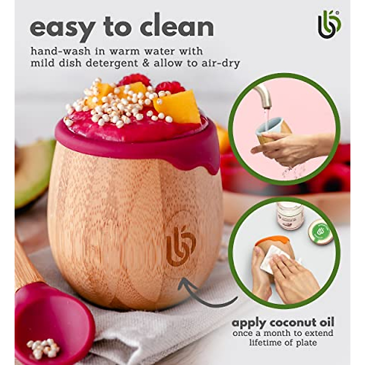 Bamboo Baby and Toddler Sippy Cup - 5 Oz Eco-Friendly Dinky Cup with Cute Silicone Drip Rim for Teeth and Gum Protection - Ideal Toddler Transition Cup (Green)