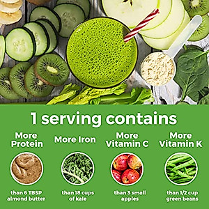 Orgain Organic Protein & Greens Vegan Protein Powder, Vanilla Bean - 21g of Plant Based Protein, Gluten Free, Non-GMO, 1.94 Pound, 1 Count, Packaging May Vary