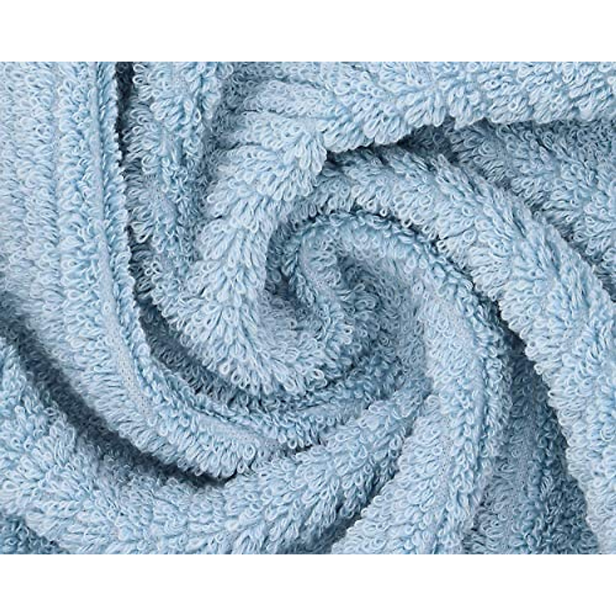 HYBIHYBI Face Towels 100% Cotton Loop Towel with Hanging Ring, Thick Super Absorbent Skincare Washcloths for Bath,Hand,Face,Spa and Gym 13.7 x 30.7 inches(2 Pack) (Light Blue)