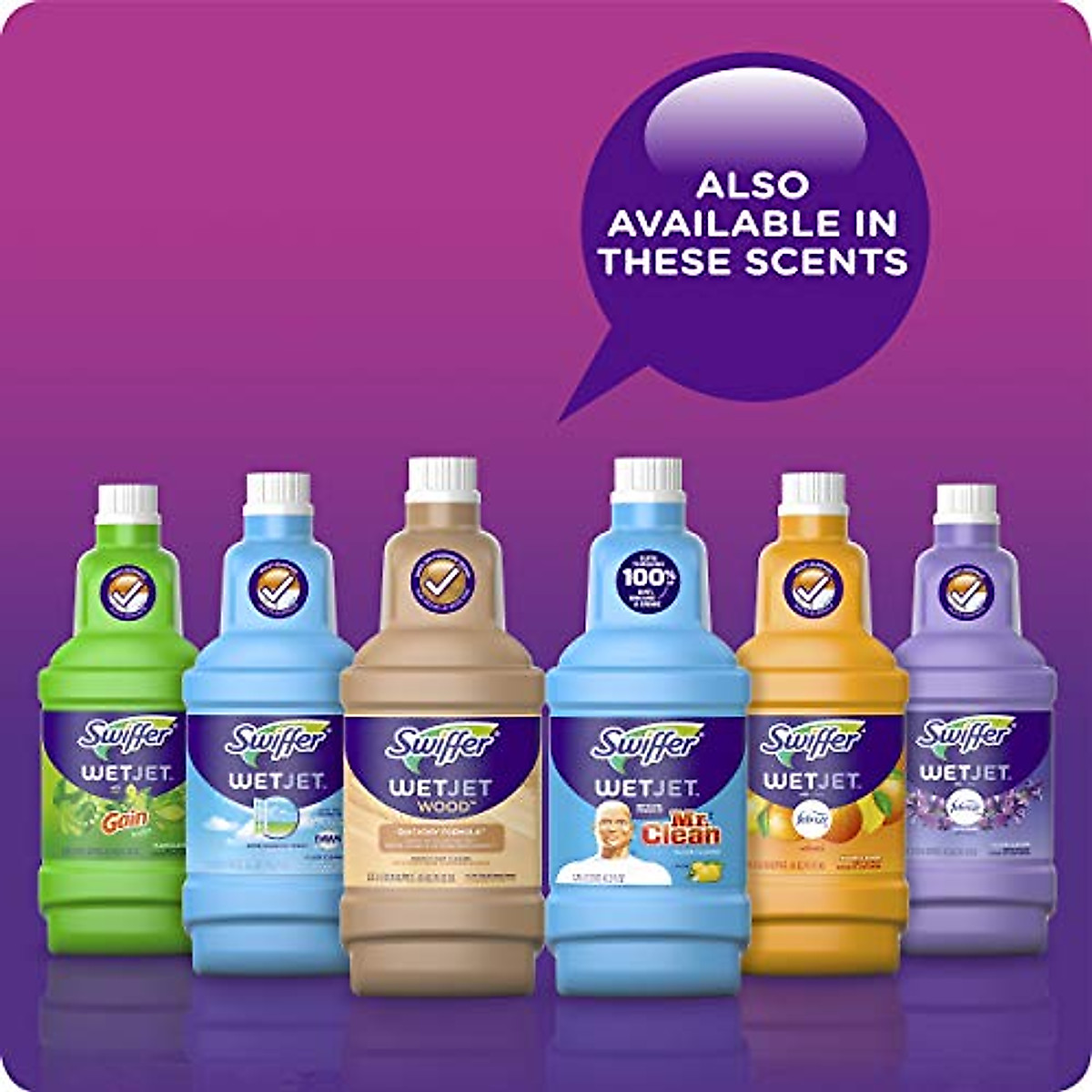 Swiffer Wetjet Wood Floor Cleaner Solution Refill, 42.2 Fl Oz (Pack of 2)