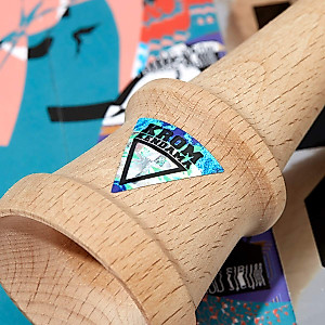 KROM - Kendama Toy NOIA 4 - Original - High Wood Quality - Extra Strong - for Beginner and Pro - Gift Pack : Extra String + Stickers