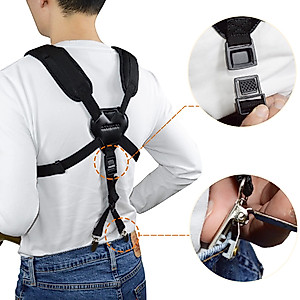 adorence Saxophone Harness Strap, Padded Saxophone Shoulder Strap/Sax Chest Strap - Baritone, Tenor, Alto and Bari Sax Strap for Regular Beginner, Medium