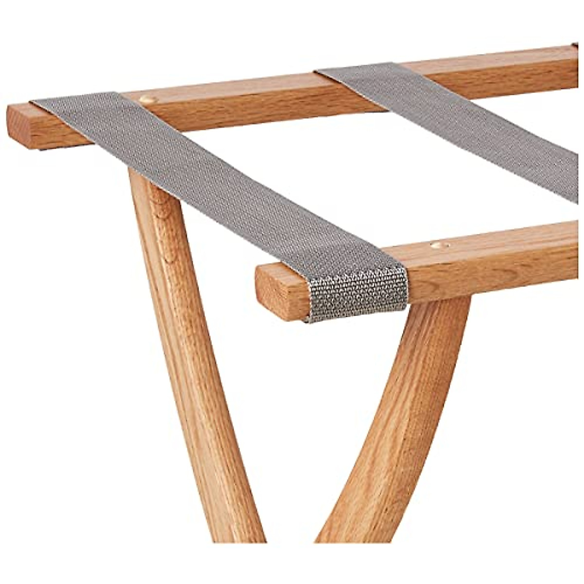 Wooden Mallet Designer Curve Leg Luggage Rack, Light Oak