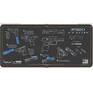 EDOG Cerus Sig P320 Cerus Gear Instructional Step by Step Heavy Duty Cleaning 12x27 Padded Gun- Work Surface Protector Mat Solvent & Oil Resistant
