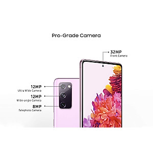 SAMSUNG Galaxy S20 FE 5G Cell Phone, Factory Unlocked Android Smartphone, 128GB, Pro Grade Camera, 30X Space Zoom, Night Mode, US Version, Cloud Lavender