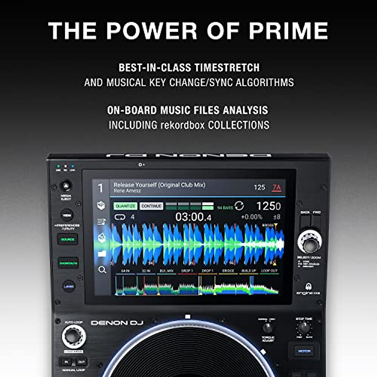 Denon DJ SC6000M PRIME –Standalone DJ Media Player with Motorized Platter, WiFi Music Streaming and 10.1-Inch Touchscreen