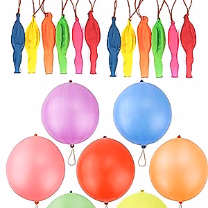 20 Pcs Punch Balloons,Party Favors Punching Balls Balloons with Rubber Bands Attached for Kids Party Favors,Gifts,Daily Games,Weddings,Classroom Decoration(Color Random)