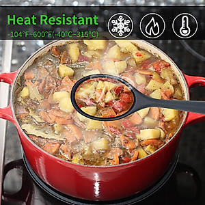 2 Pcs Silicone Nonstick Mixing Spoon, Silicone Spoons for Cooking Heat Resistant, Cooking Utensil for Kitchen Cooking Baking Stirring Serving (Black)