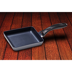 Swiss Diamond Japanese Omelet Pan (Tamagoyaki) 5"x7" HD Nonstick Induction Diamond Coated Aluminum Dishwasher & Oven Safe Grey