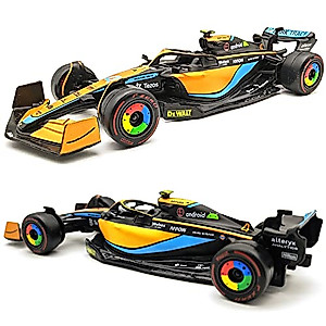 HNW Bburago 1:43 2022 F1 McLaren MCL36 4# Lando Norris Alloy Luxury Vehicle Diecast Cars Model Toy (F1 MCL36#4)