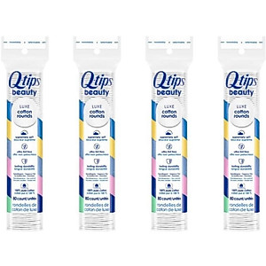 Q-tips Beauty Cotton Rounds, 80 Count (Pack of 4)