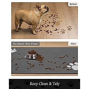 Pet Feeding Mat-Absorbent Dog Mat for Food and Water Bowl-No Stains Quick Dry Dog Water Dispenser Mat-Dog Accessories Pet Supplies-Dog Water Bowl for Messy Drinkers