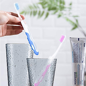 12 PCS Folding Travel Toothbrush Foldable Portable Soft Bristle Toothbrush Travel Toiletries Toothbrush Soft Manual Toothbrush for Sensitive Gums with 2 PCS Travel Folding Hair Brush Comb