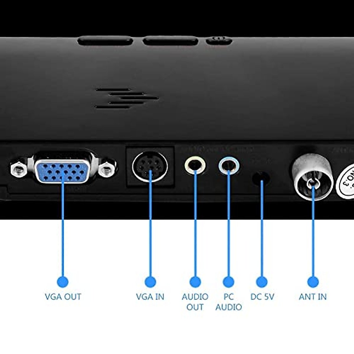 Hilitand TV Box AV to VGA TV Box, TV Box VGA Tuner, Builtin Speakers, Support 1920 * 1200 Resolution, Support LCD, LED Widescreen and CRT Display(U.S. regulations, Transl)