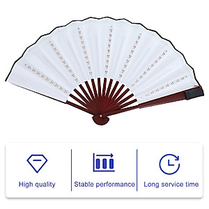 NUOBESTY Handheld Fan Handheld Fan Fans Fans Large Folding Hand Rave Fan Chinease Japanese Folding Hand Fan Festival Fan for EDM Club Music Festival Event Party Dance Hand Held Fan Hand Held Fan